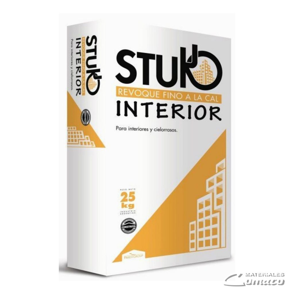 Revoque Fino a la Cal Stuko Interior x 25kgs – Materiales Comaco